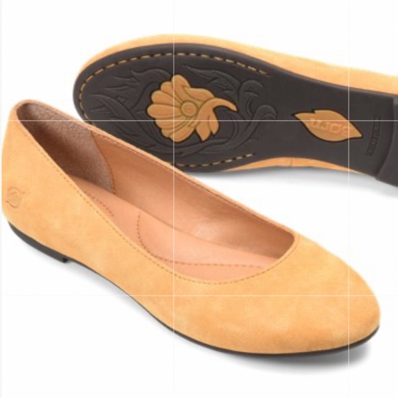 Born | Shoes | Born Adour Mustard Yellow Suede Ballet Flats | Poshmark
